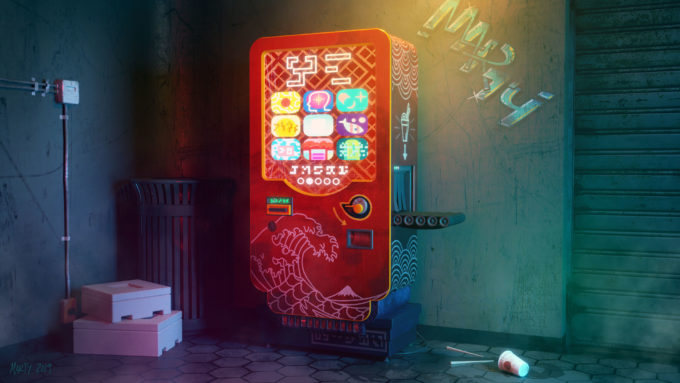 Cyberpunk Vending Machine render | Martin Crownover